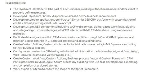 Microsoft Dynamics 365 Crm Developer Job Recruiters Review Microsoft Dynamics 365 Crm Developer Job Recruiters Review