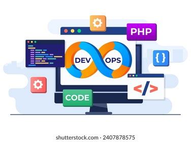 Devops Concept Flat Illustration Vector Template Stock Vector Royalty Free