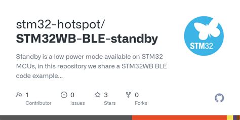 GitHub Stm Hotspot STM WB BLE Standby Standby Is A Low Power Mode Available On STM MCUs