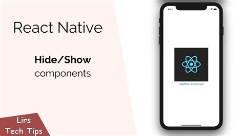 React Native Hide Show Components YouTube