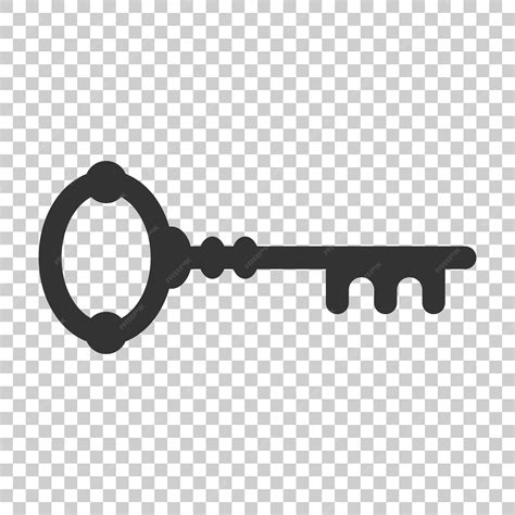 Premium Vector Key Icon In Flat Style Access Login Vector