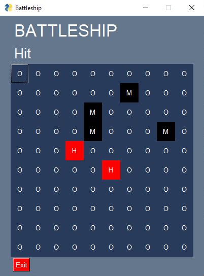 Battleship Pysimplegui Documentation