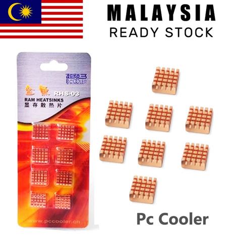 8pcs Pack Pccooler Vga Gpu Ddr Ram Pc Heatsinks Copper Computer