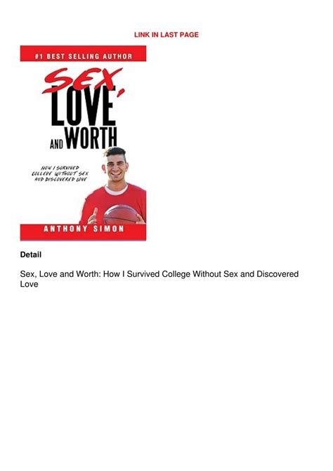 Ppt Ebook ️download⚡️ Sex Love And Worth How I Survived College Without Sex And Discovered