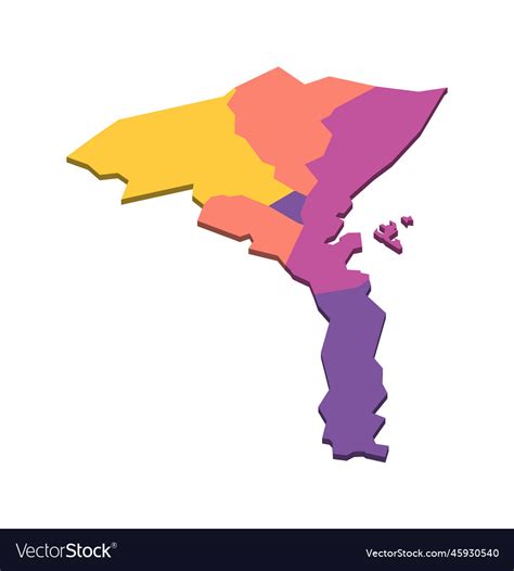 Eritrea Political Map Of Administrative Divisions Vector Image