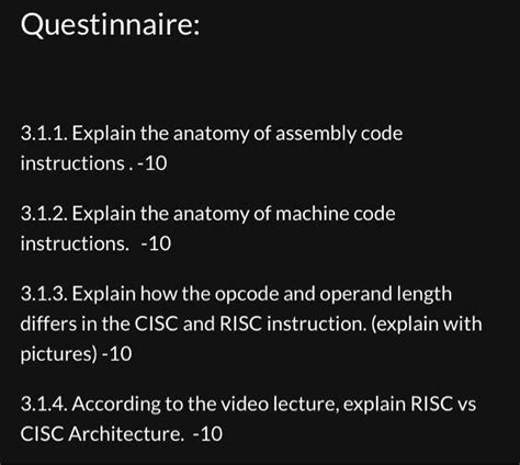 Solved Explain The Anatomy Of Assembly Code Chegg Com