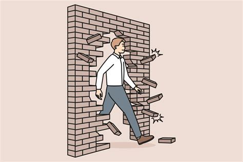 Person Breaking Through Wall