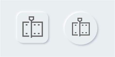 Video Editing Line Icon In Neomorphic Design Style Clip Signs Vector