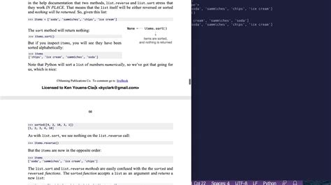 Tiny Python Projects Ch 3 Pt 8 Sorting And Reversing A List Youtube