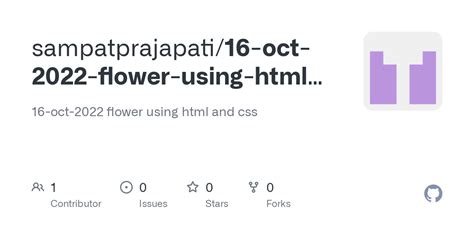 Github Sampatprajapati Oct Flower Using Html And Css Oct Flower Using Html