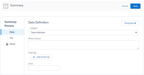 Create A New Summary Process
