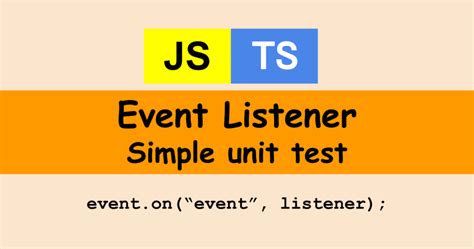 Make An Event Listener Test Simpler By Promise Technical Feeder