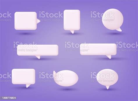 3d 의 세트는 거품을 말한다 채팅 상자 메시지 상자 3d 웹 벡터 일러스트레이션 연설에 대한 스톡 벡터 아트 및 기타 이미지 연설 스티커 말하기 Istock