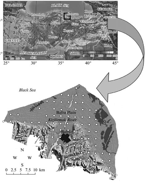 The Spatial Distribution Of The Sampling Points Download Scientific