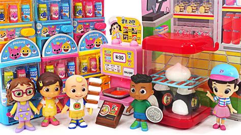 Jj와 코코멜론 친구들이 편의점에 갔어요~ 코코멜론 편의점 놀이 핑키팝토이 Youtube