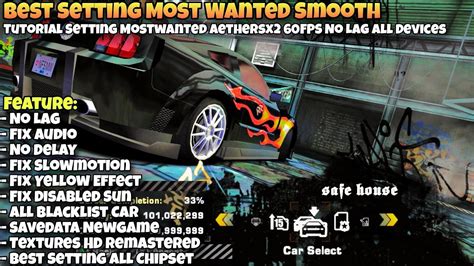 Best Setting Most Wanted Aethersx2 Android Save Data All Cars Blacklist Aethersx2 Nfsmw