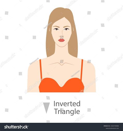 Women Face Inverted Triangle Shape Type With Royalty Free Stock