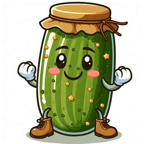 Premium Vector Beautiful Cute Pickle Vector Cartoon Illustration