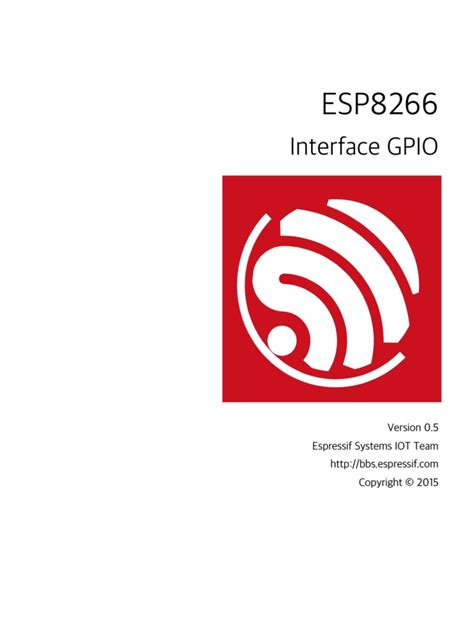 8a Esp8266 Interface Gpio En V05 Pdf Inputoutput Parameter