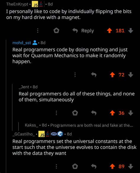 What Real Programmers Do R ProgrammerHumor