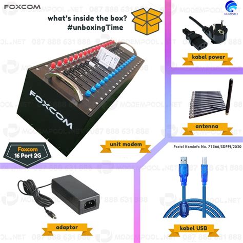 Jual Modem Pool Foxcom 16 Port 2g Alat Dial Ussd Massal Support Smart Act Shopee Indonesia