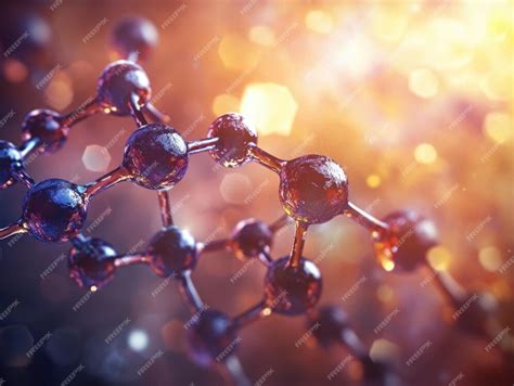 3d Molecular Structure With Glowing Connections And Abstract Background Premium Ai Generated Image