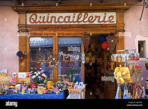Quincaillerie Hardware And Souvenir Shop Sault Provence France Stock