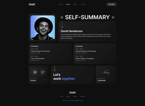 Gridx Personal Portfolio Figma Template By Wordpressriver Themeforest