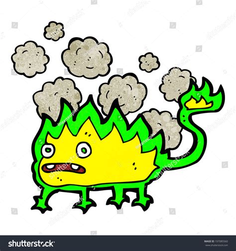 Cartoon Little Fire Demon Stock Vector Royalty Free 197085560