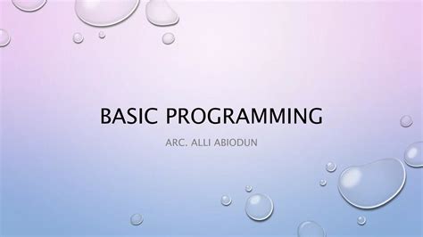 Basic Programming Pptx