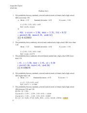 Problem Set 6 Pdf Jacqueline Taylor STAT100 Problem Set 6 1 The Probability That Any Randomly