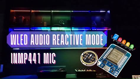 Led стрічка яка реагує на звук музику Wled Audio Reactive Usermode Inmp441 мікрофон Youtube