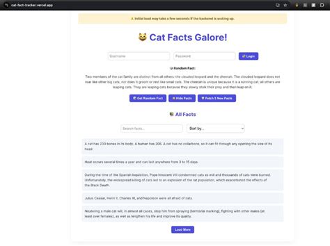Just Wrapped Up Building And Deploying Catfacttracker A Full Stack Web Application Powered By