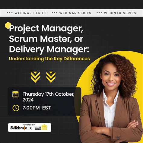 Projectmanager Scrummaster Deliverymanager Webinar Careergrowth Theskillgarage