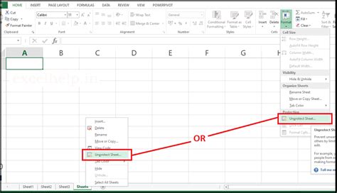 Protect Worksheet In Excel Excel Help