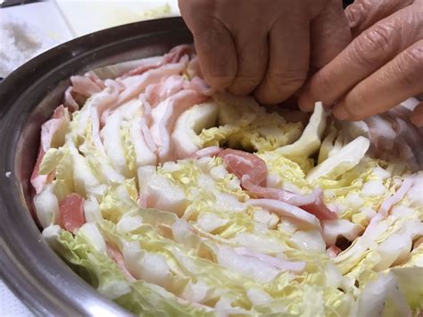 白菜ミルフィーユ 黄金のレシピ 有関口肉店