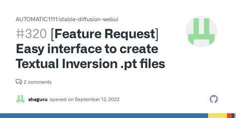 Feature Request Easy Interface To Create Textual Inversion Pt Files · Issue 320