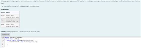 Solved Notes You May Find The CharAt And Substring Chegg