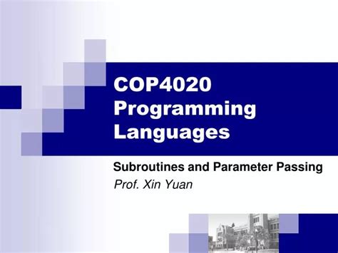 ppt cop4020 programming languages powerpoint presentation free download id 5487416
