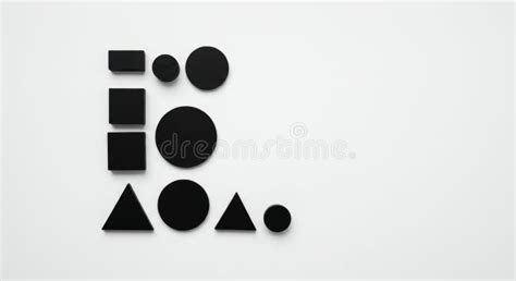 Minimalist Black Geometric Shapes On White Background Stock Image Image Of Space Clean 371960797