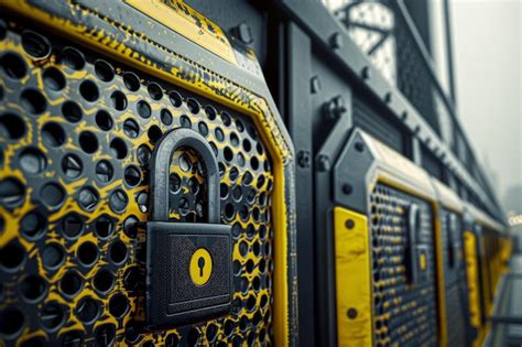 Colorful Padlocks On Server Racks Showing Vibrant Security Solutions In Modern Data Centers