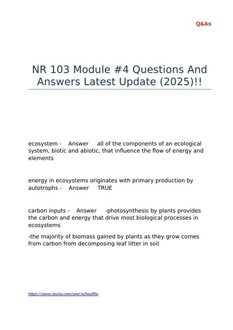 nr 103 module 4 questions and answers latest update 2025 nr 103 stuvia us