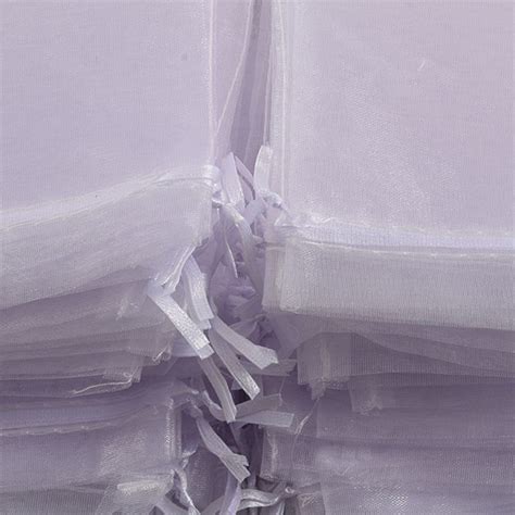 ถุงผ้าออแกนซ่า สีขาว ขนาด 15x10 ซม สําหรับใส่เครื่องประดับ ของขวัญ งานแต่งงาน 100 ชิ้น