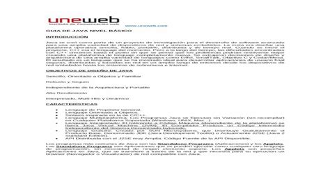 Guia De Java Nivel BÁsico Tutorialesjava Nueva