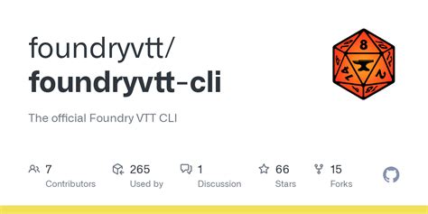 Github Foundryvttfoundryvtt Cli The Official Foundry Vtt Cli