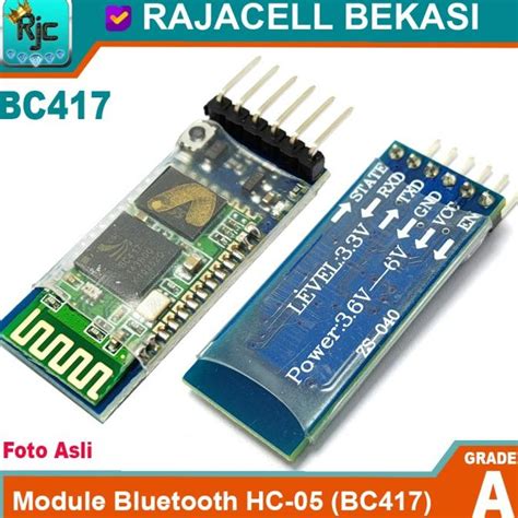 Jual ORIGINAL HC05 HC 05 Serial Bluetooth Module 6 Pin With Anti Reverse Shopee Indonesia