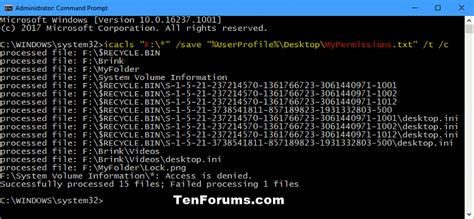 Backup And Restore Permissions Of File Folder Or Drive In Windows Tutorials