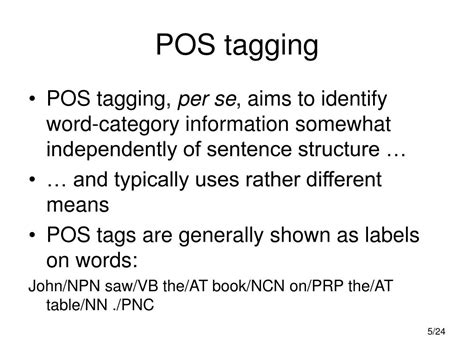 PPT Part Of Speech POS Tagging PowerPoint Presentation Free Download ID