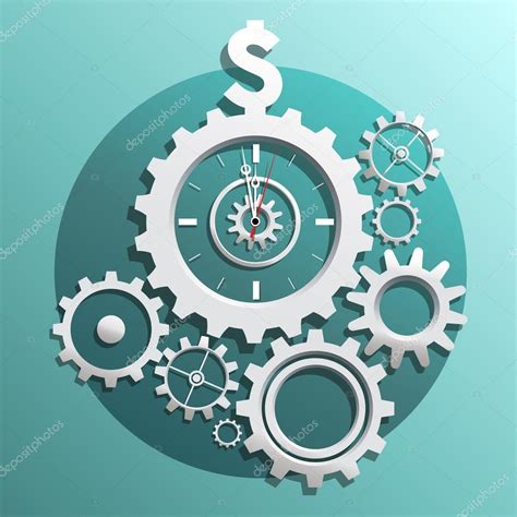 Gears Interlocking And Dollar Sign — Stock Vector © Lilitenochek 78749620