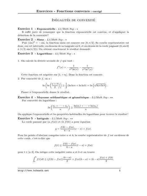 Convex Ecor Pdf Fonction Exponentielle Asymptote